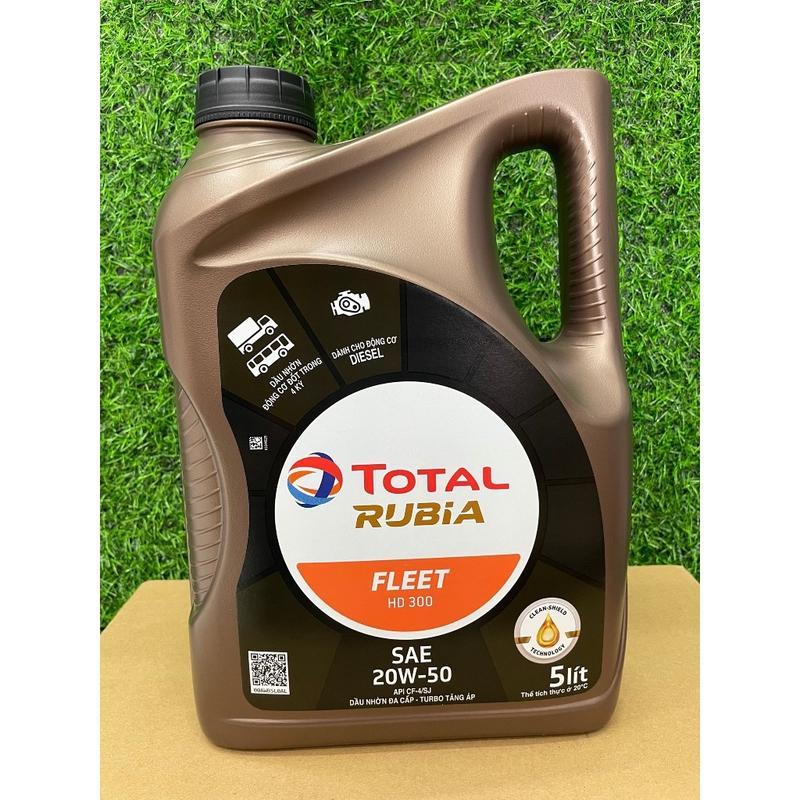 Dầu Động cơ Diesel TOTAL RUBIA FLEET HD 3000 SAE 20W-50; API-CF4/SJ; 5 lít/can; Hàng Total Chính ...