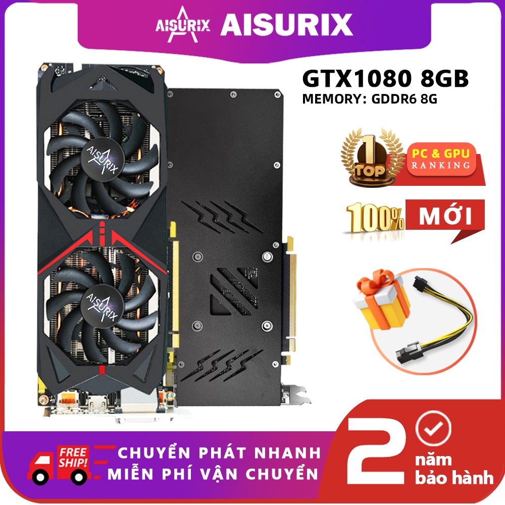AISURIX GTX1080 8GB Card màn hình Gaming VGA GDDR5X GPU | Shopee Việt Nam