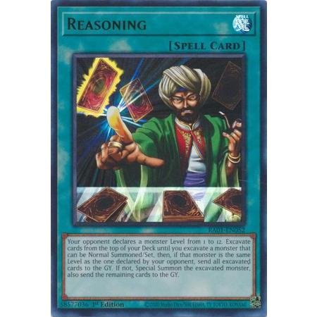 [ Bài Yugioh Chính Hãng ] Reasoning - RA01-EN052 - Ultra Rare | Shopee Việt Nam