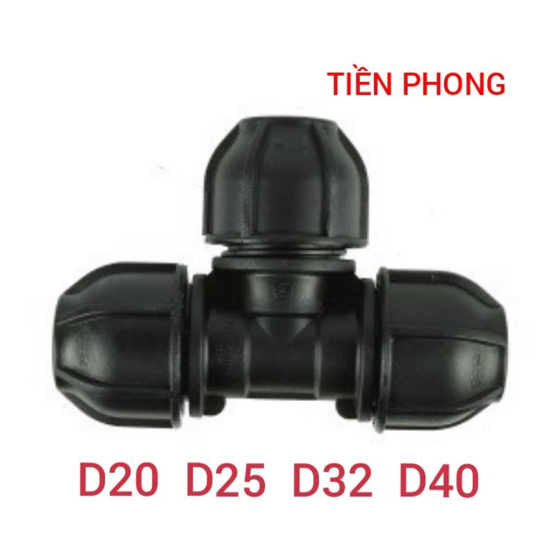 Phụ Kiện Ống Nhựa HDPE – Tiền Phong Chính Hãng - T Ba Chạc 90 PE chuyên dùng cho Ống D20 D25 D32 ...