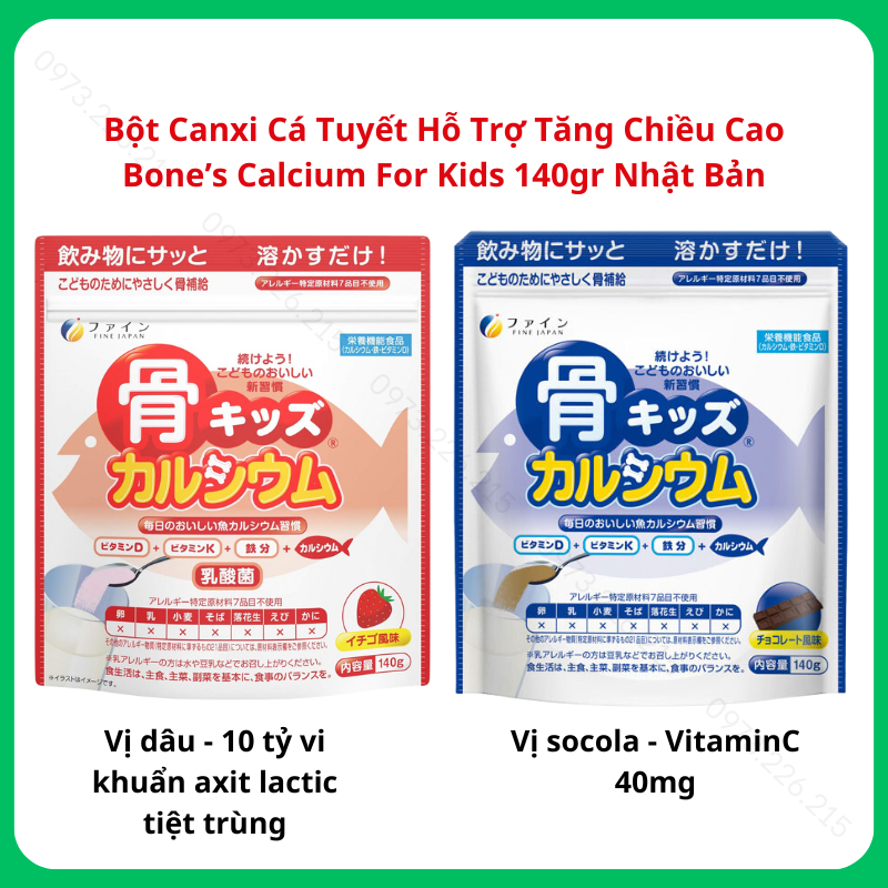 Bột Canxi Cá Tuyết Giúp Tăng Chiều Cao Bone's Calcium For Kids Fine ...