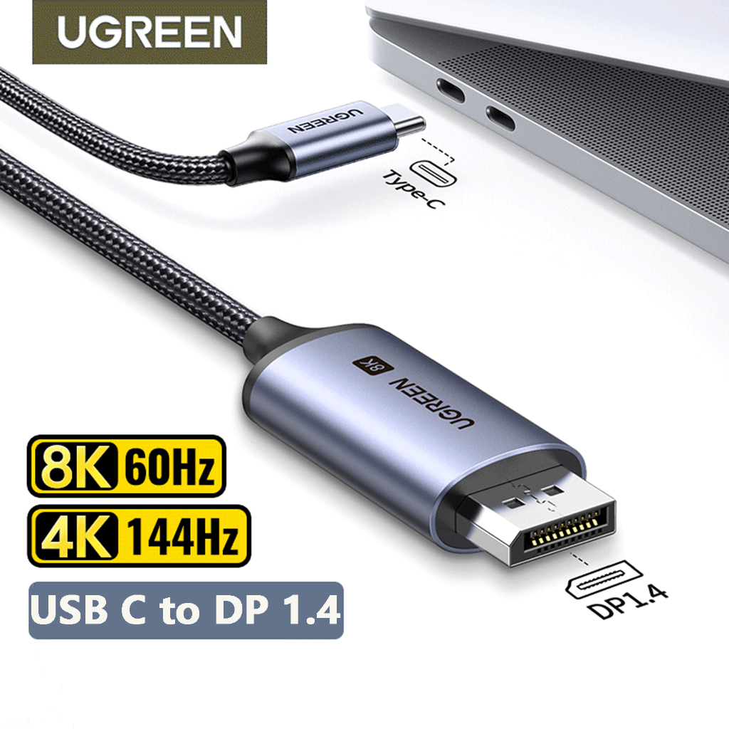 Cáp Type C Ra Displayport , Cáp Type C To Displayport 1.4 Tần Số Quét 8K 60Hz Và 4K 144Hz ...
