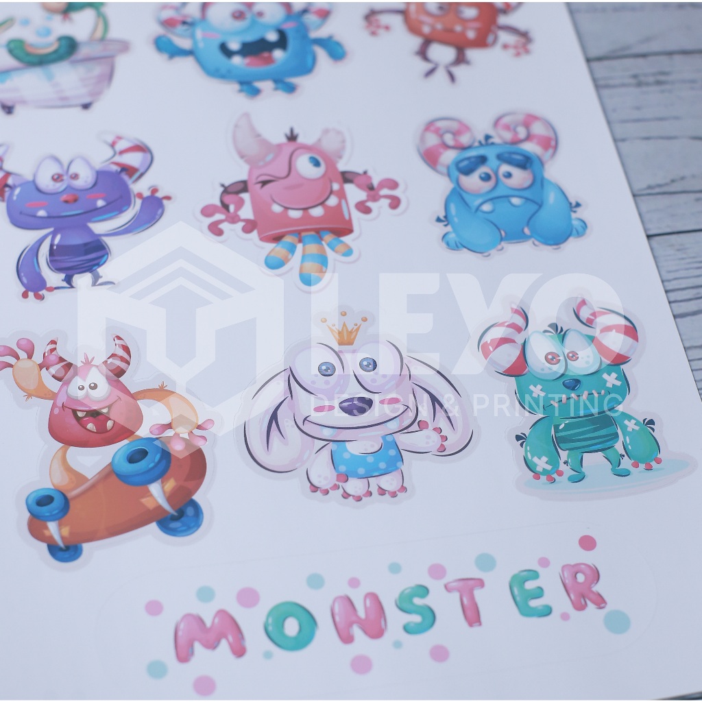 Set 20 Sticker Monsters chống nước kích thước lớn | Shopee Việt Nam