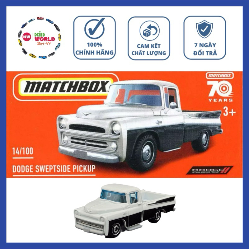 Xe mô hình Matchbox Box Bán tải Dodge Sweptside Pickup 14/100. | Shopee ...