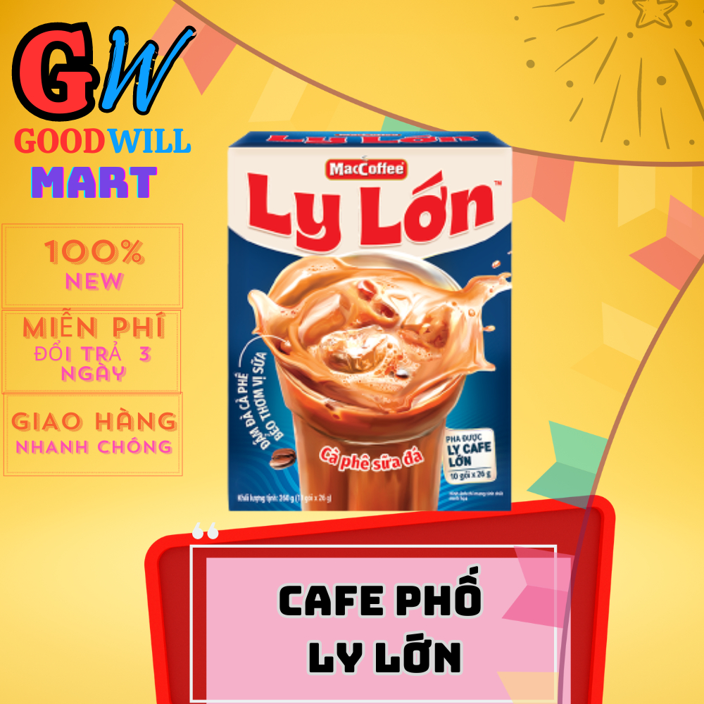 Cà phê sữa đá MacCoffee Ly Lớn Hộp 260g ( 10 gói x 26g ) | Shopee Việt Nam