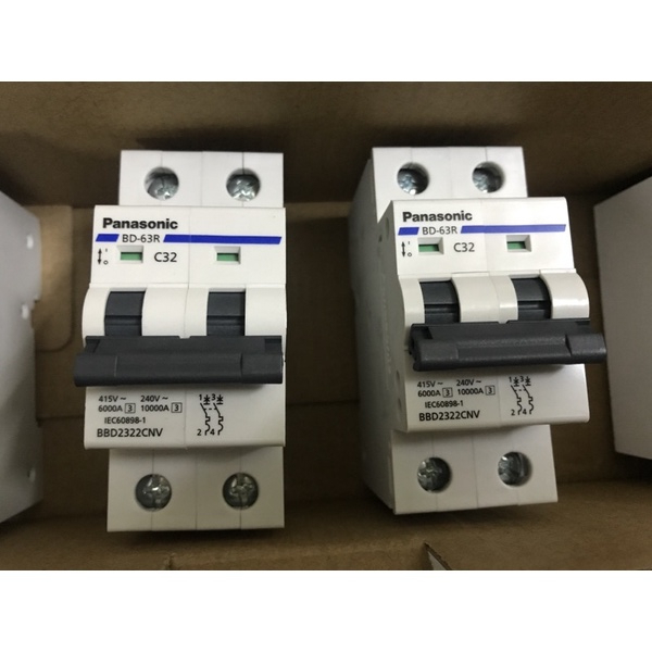 PANASONIC Cầu dao Aptomat CB 2 Pha 2 tép 20A 32A 40A 63A | Shopee Việt Nam