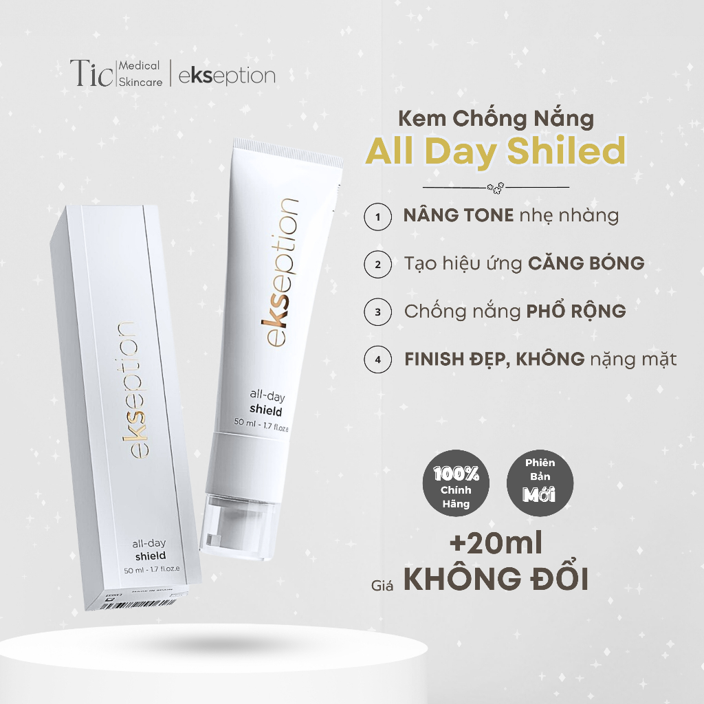 Kem Chống Nắng Phổ Rộng Ekseption All Day Shield SPF 50+ cho Da Khô ...