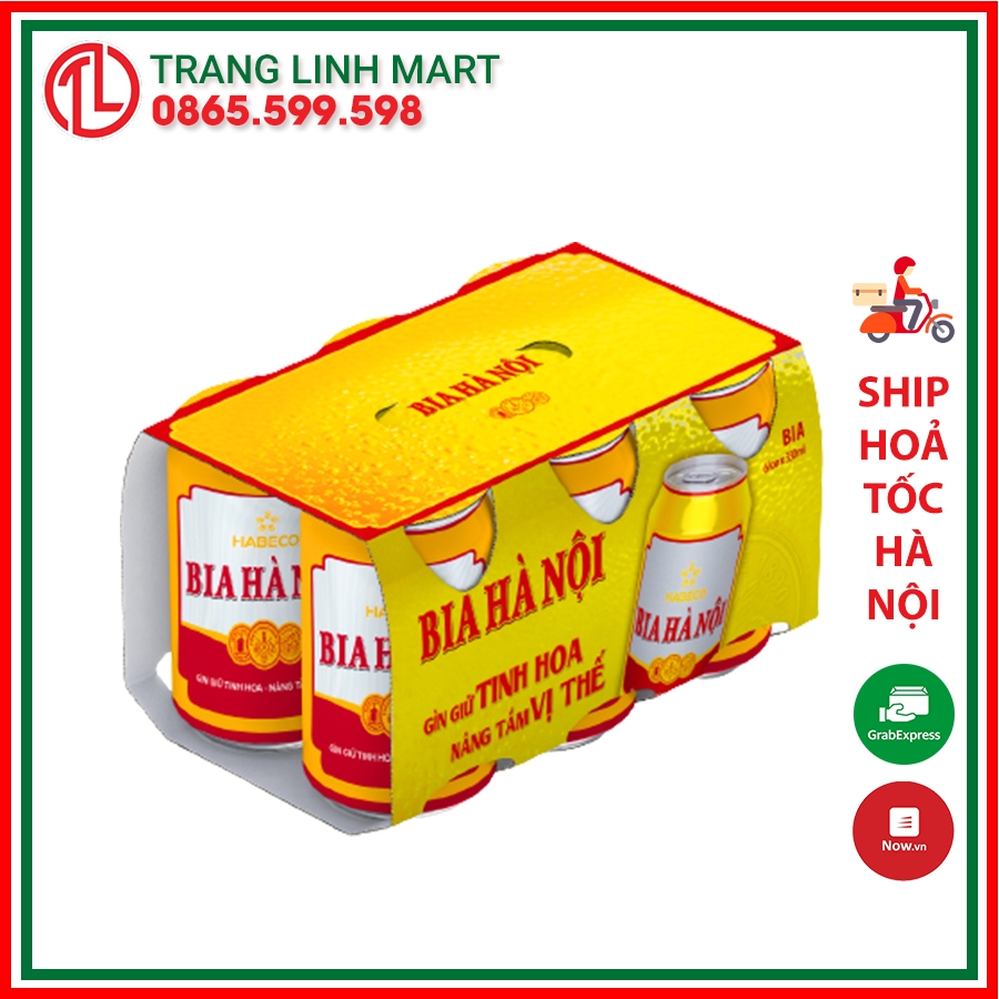 Combo 6 lon bia Hà Nội lon 330ml | Shopee Việt Nam