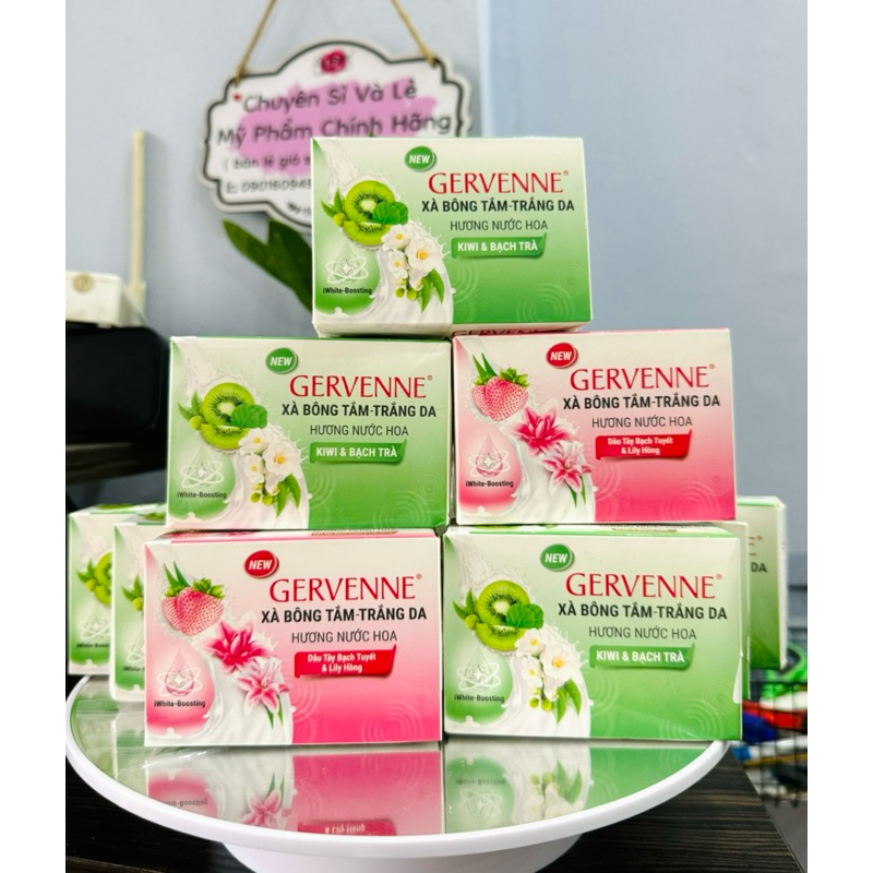 Combo 3 Cục Gervenne - Xà bông tắm Hương nước Hoa trắng da gervenne 90gx3 ( màu ngẫu nhiên ...