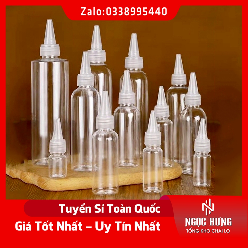 Chai Nhựa Pet Nút Nhọn 15ML/20ML/30ML/50ML/100ML/150ML/250ML Đựng Gel ...