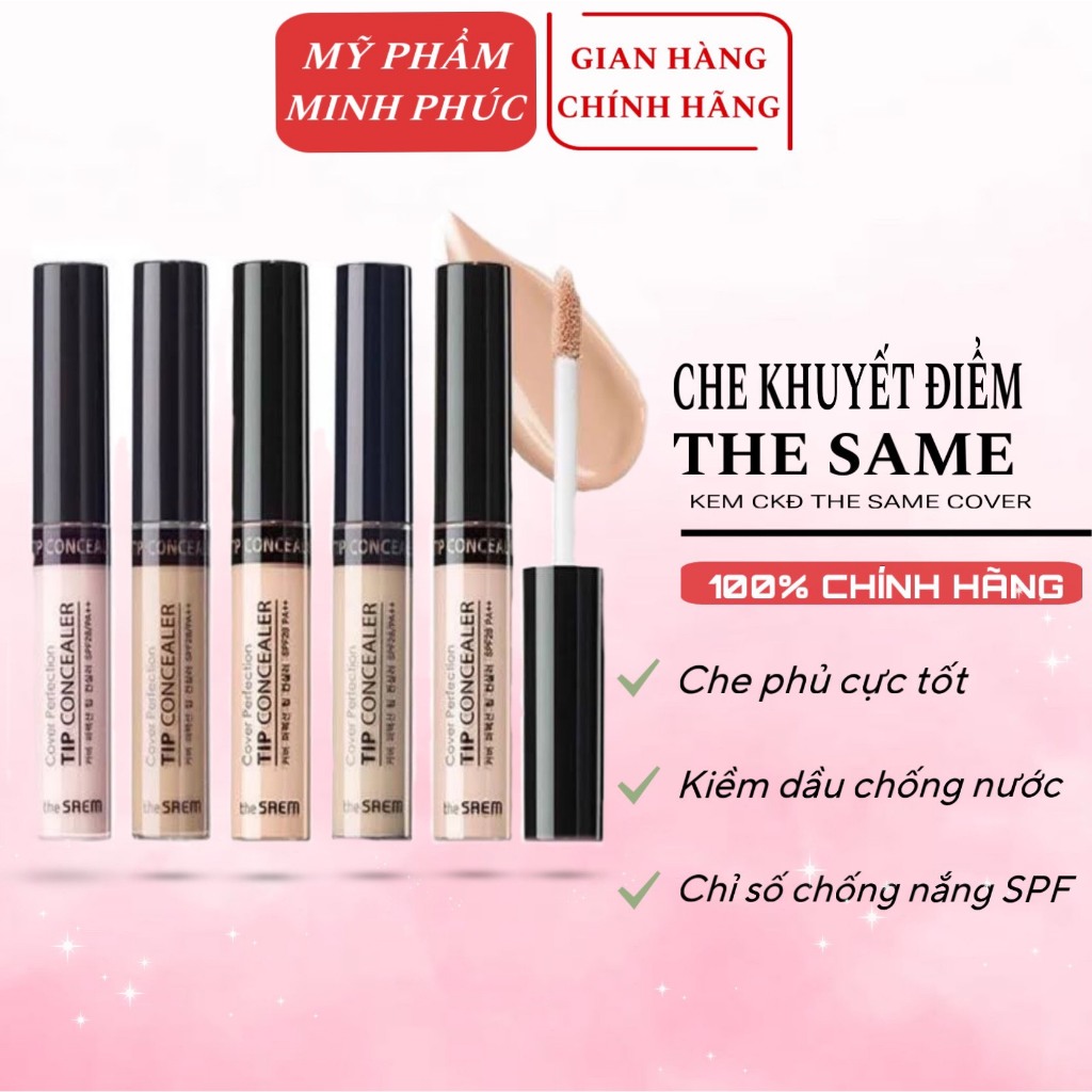 Kem che khuyết điểm The Saem Cover Perfection Tip Concealer SPF28 PA++ 6.5g | Shopee Việt Nam