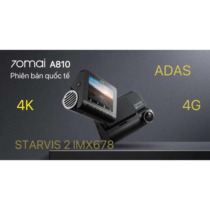 A810 70mai camera hành trình 4K, HDR, Phiên Bản Quốc Tế | Shopee Việt Nam