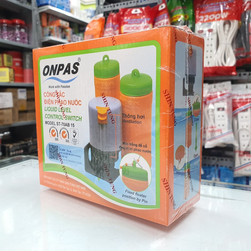 Phao điện công tắc phao điện bồn nước ST-70AB 15/17 ONPAS Shin Tung ...