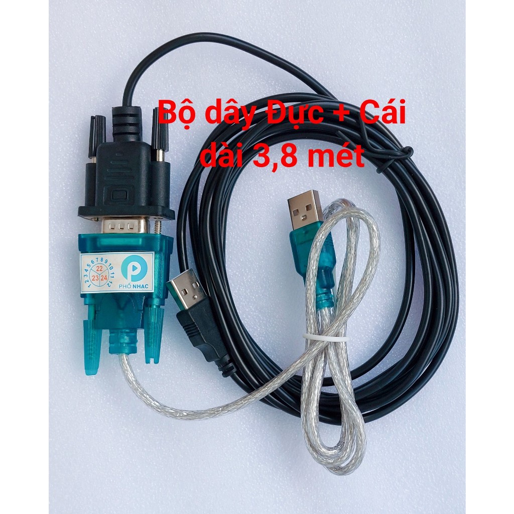 Bộ dây chỉnh vang số RS232 dài 3,8 mét (Tặng cấu hình) - COM RS232 ...