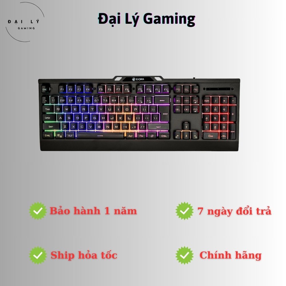 Bàn phím Gaming EDRA EK701 - LED RGB Đẹp - Bàn Phím Chơi Game - Màu Đen ...
