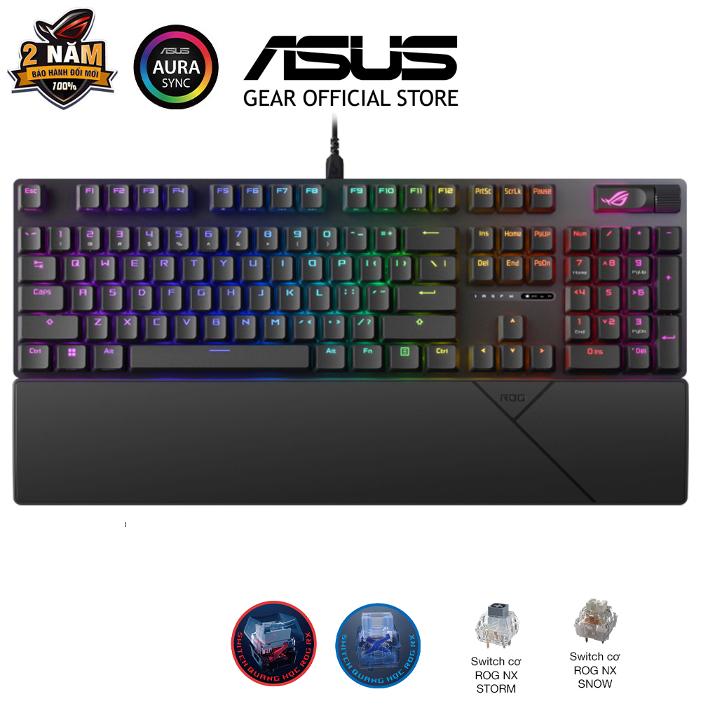 Bàn phím cơ game FPS ASUS ROG Strix Scope II - RX/NX, keycap ABS phủ ...