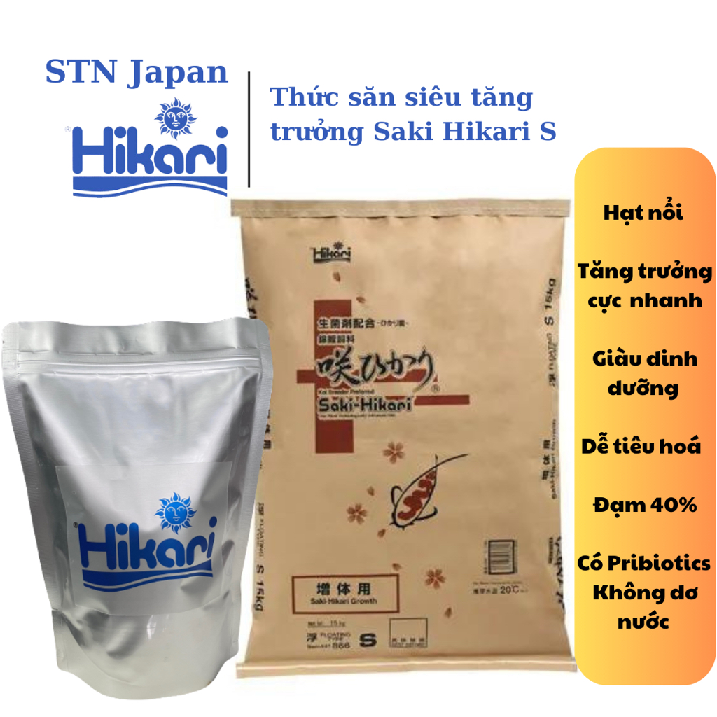 Cám cá vàng cá chép sư tử siêu tăng trọng hạt chìm hạt nổi Saki Hikari ...