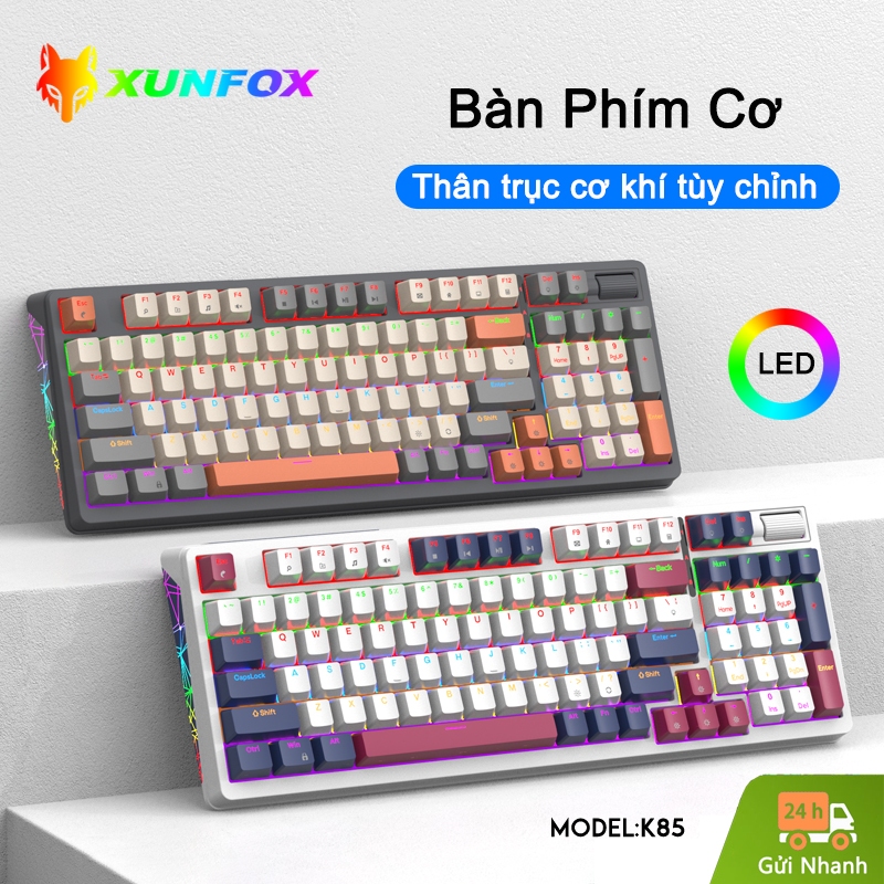 Bàn phím Cơ Xunfox K85 Hỗ trợ Hot Swap Có Đèn LED RGB Bàn Phím Gaming ...