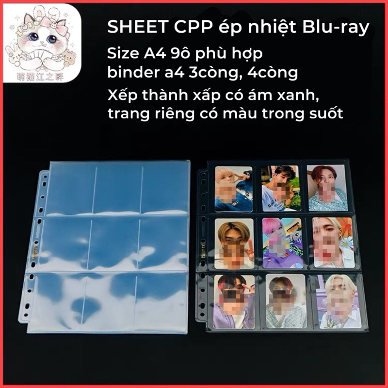[cÓ SẴn] Sheet Cpp Blu Ray Meet Yx Trong SuỐt A4 A5 LƯu TrỮ Ảnh Cáo