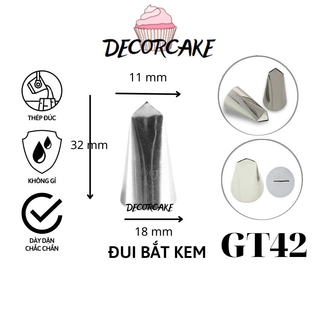 Đui lá GT42, đuôi lá không xương, đầu bơm kem trang trí bánh sinh nhật ...
