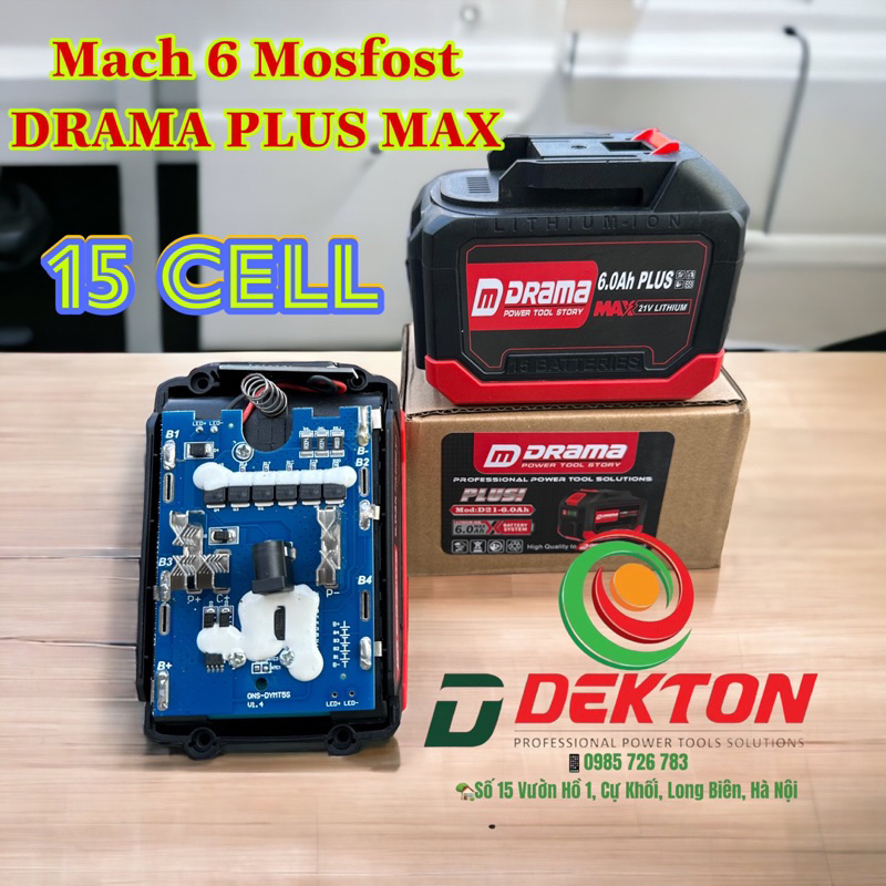 Pin 15 Cell Drama Plus Max - Mạch 06 mosfet - Chân Pin Phổ Thông ...
