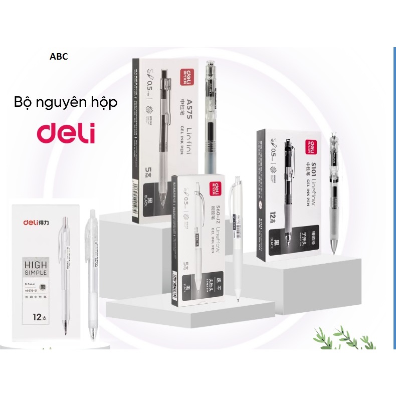 Bút gel Deli A575 ngòi 0.5mm có ruột thay thế | Shopee Việt Nam