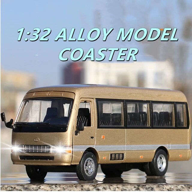 Mô hình xe bus chở khách Buýt Toyota Coaster 1:32 bằng hợp kim, đồ chơi ...