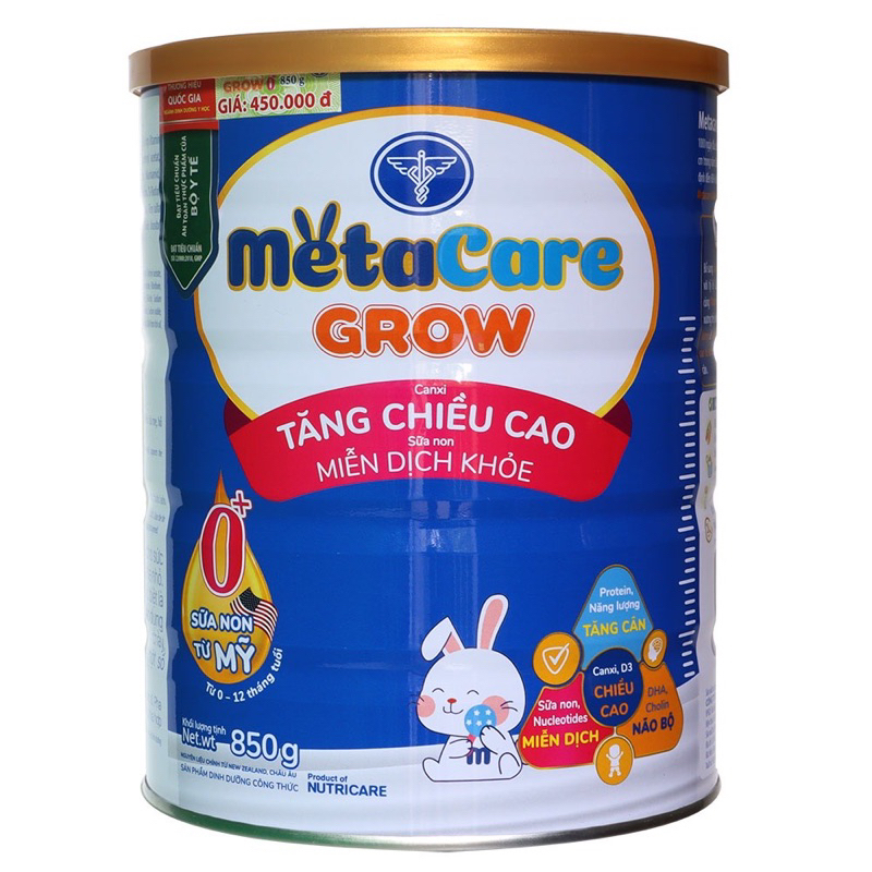 (Date 2025)Sữa bột nutricare MetaCare Grow 0+ lon 850g chính hãng-có ship hỏa tốc HCM | Shopee ...
