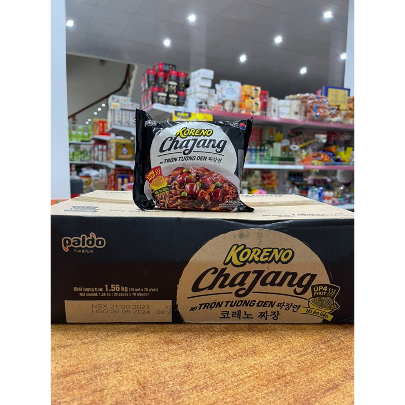 Thùng 20 gói mì trộn tương đen Koreno Chanjang 78g | Shopee Việt Nam