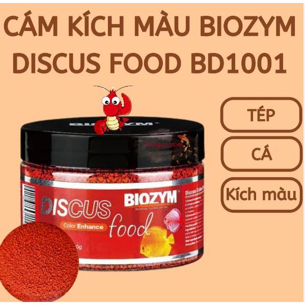 Thức ăn cá, tép cảnh Biozym Discus Food (140g) kích màu cho cá cảnh cực ...