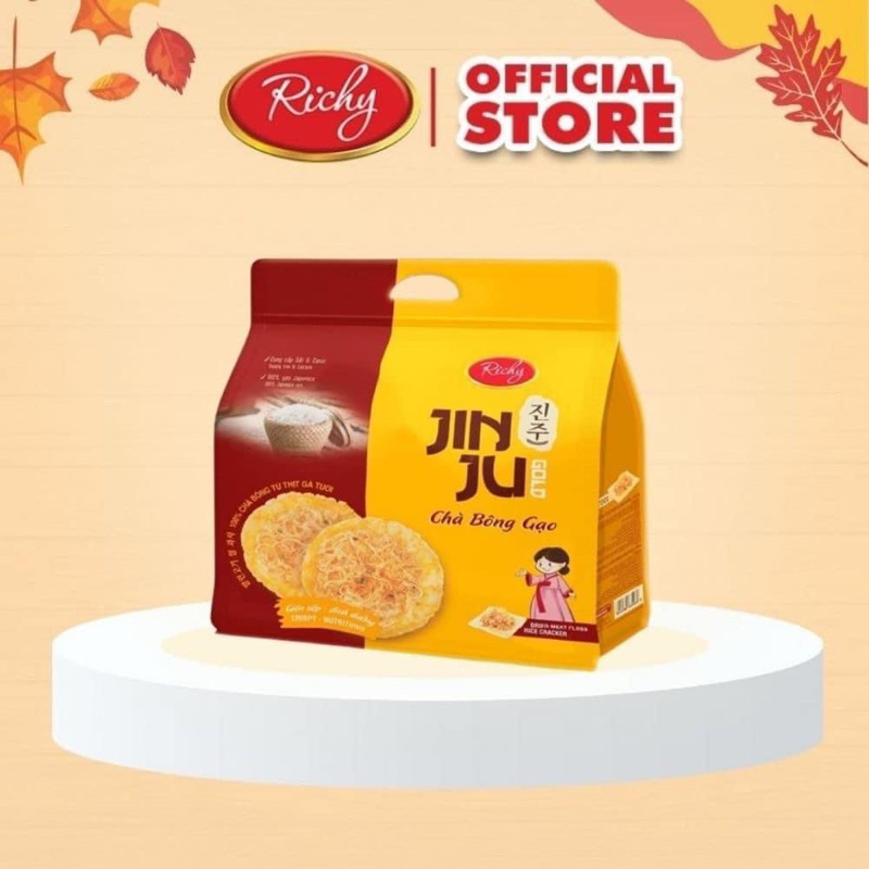( date 6/24) Bánh gạo chà bông Richy Jinju Gold gói 168g (42g x 4) | Shopee Việt Nam