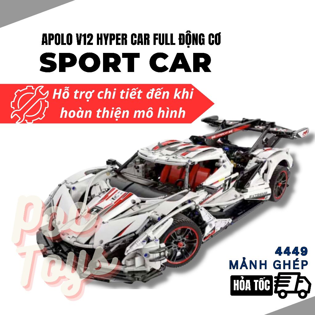 Mô hình lắp ráp siêu xe Gumpert Apollo IE V12 HyPerCar SKU C61053 4449 ...