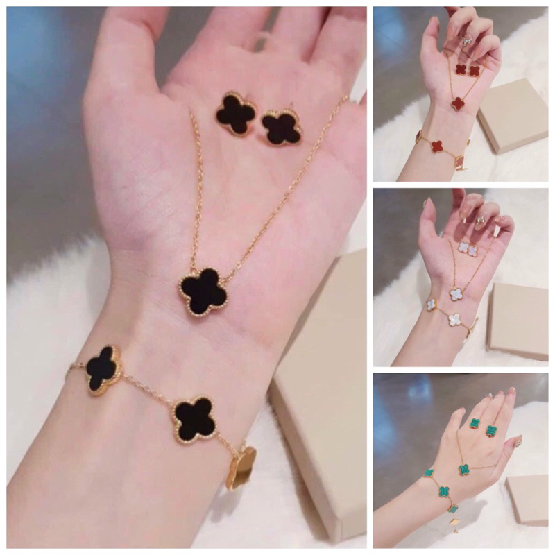 Sét cỏ 4 lá titan [ĐỦ MÀU CÓ BÁN SỈ] hàng loại 1 sang chảnh Vip Shop ...