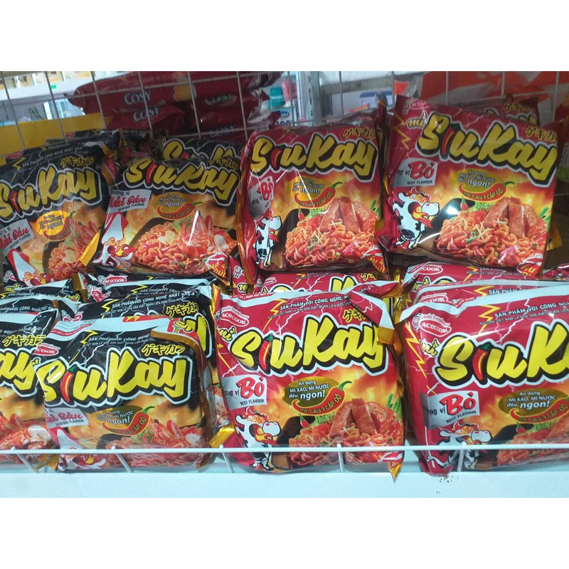 Mì siu cay vị bò , vị hải sản combo 5 gói x 128g | Shopee Việt Nam