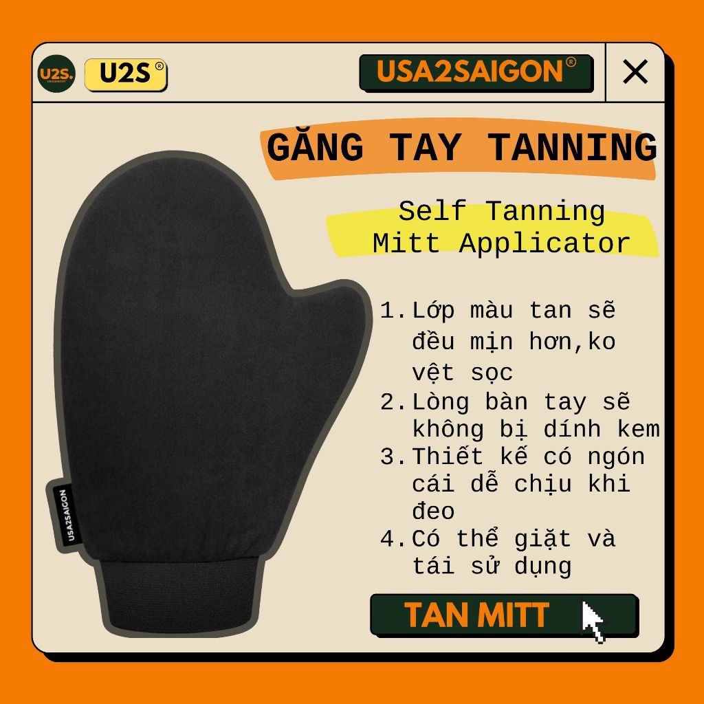 Găng tay tanning nhuộm da Bao tay tanning self tan mitt tanning gloves ...