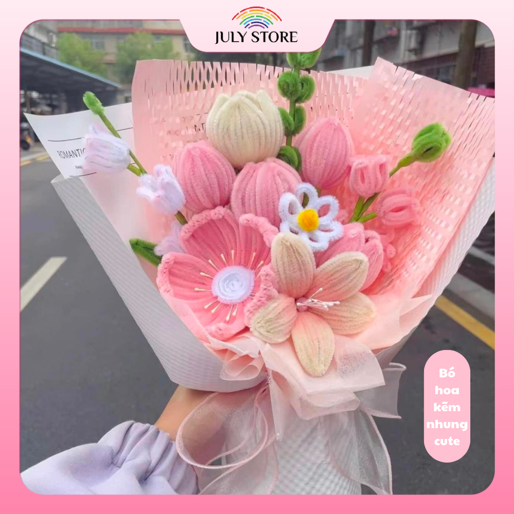 (The July Flower) The Beauty Flower - Bó Hoa Handmade Chất Liệu Kẽm ...