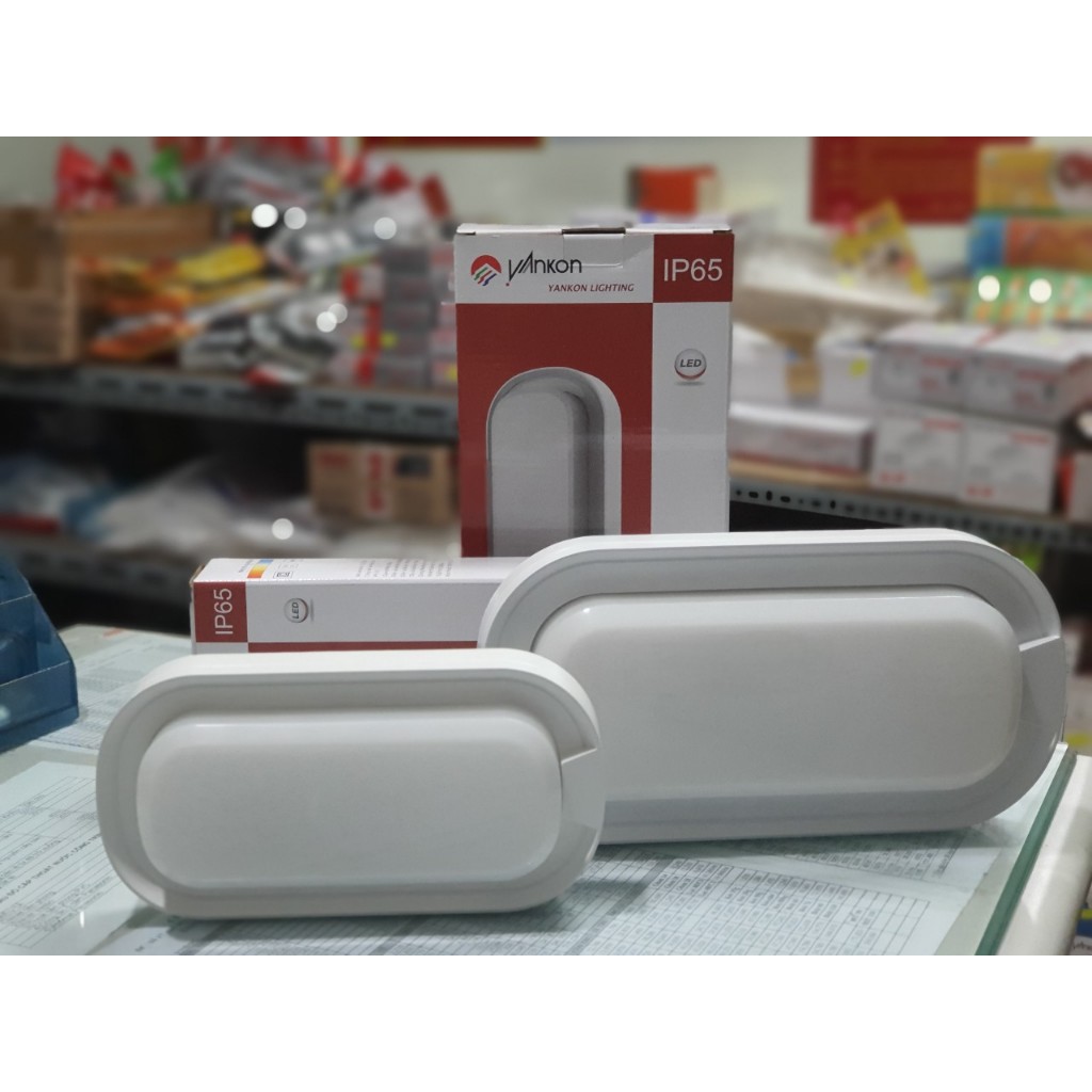 Đèn led chống ẩm IP65 hình Oval Yankon, lắp tường, trần 15w, 20w ...
