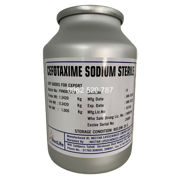 CEFOTAXIME NECLIFE Ấn Độ lon 1kg nguyên liệu dùng trong thú y thủy sản ...