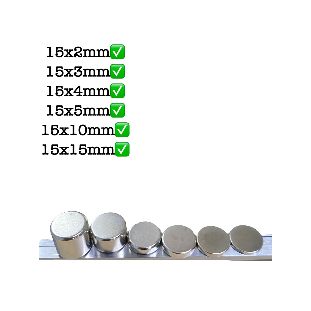 Nam châm đất hiếm 15x2/3/4/5/10/15mm | Shopee Việt Nam