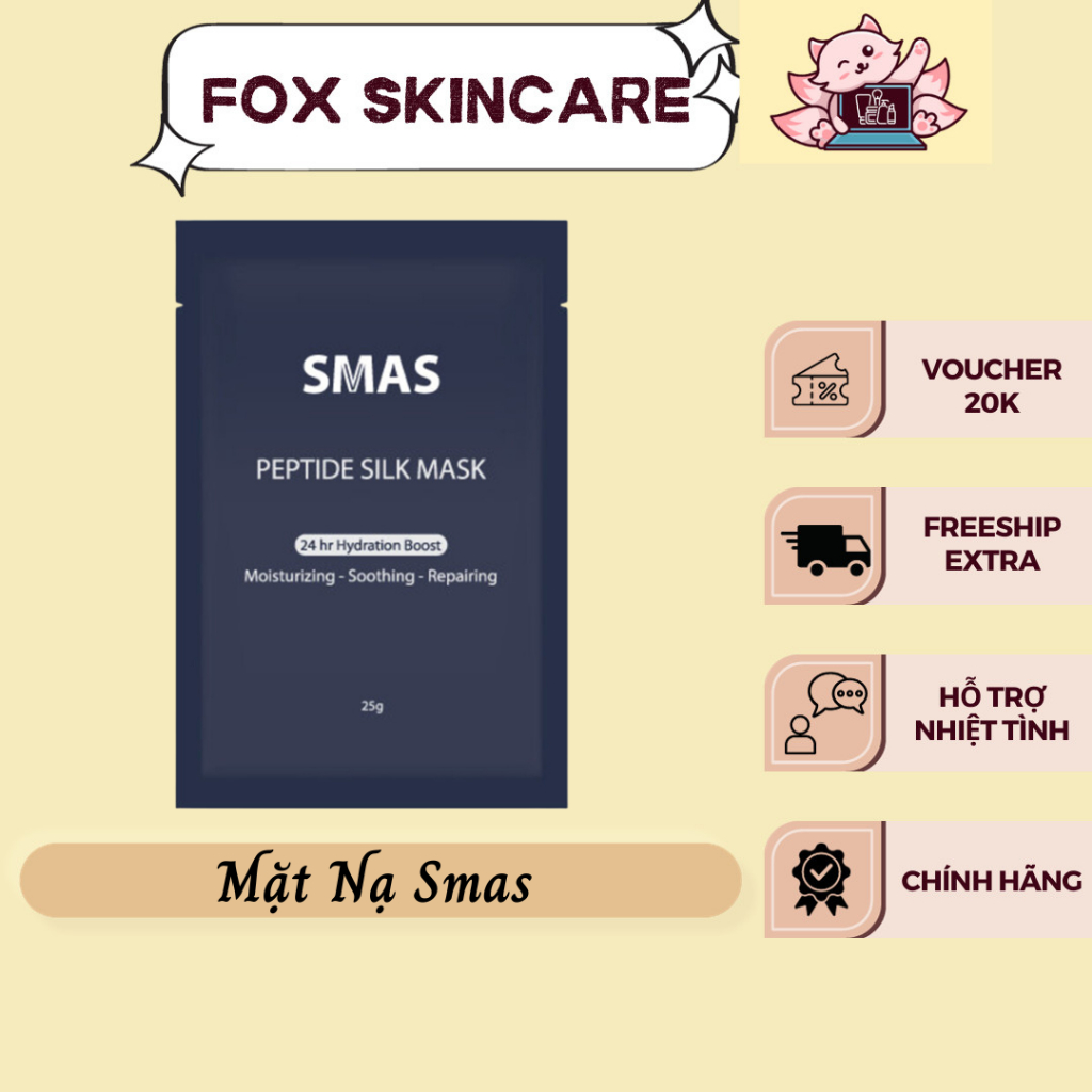Mặt Nạ Phục Hồi Cấp Ẩm Cao Cấp Smas Peptide Silk Mask | Shopee Việt Nam