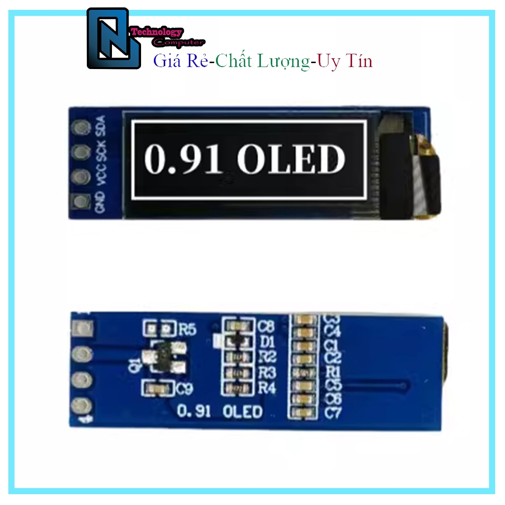 Mô Đun 0.91 OLED 4 Pin 128*32 Diode Ma Trận SSD1306 IIC Giao Diện | Shopee Việt Nam