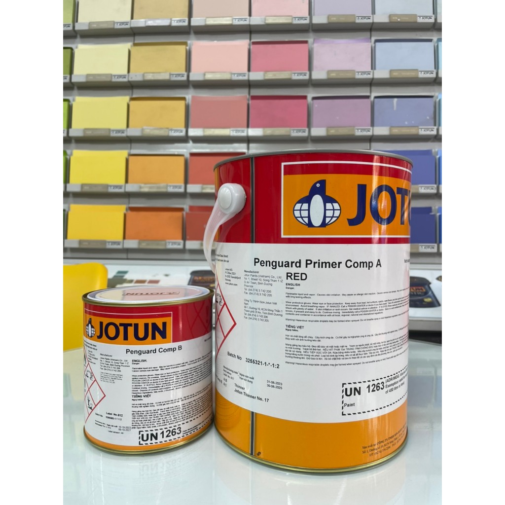 5L - Sơn lót, sơn chống rỉ epoxy 2 thành phần Jotun Penguard Primer cho sắt đen và sắt mạ kẽm ...