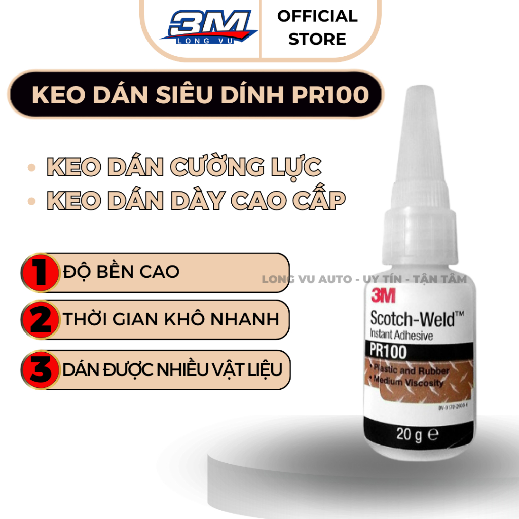 Keo dán đa năng 3m pr100 ,keo dán giày dép da, kim loại ,gỗ ,sành sứ ,cao su siêu dính - 3M Long ...