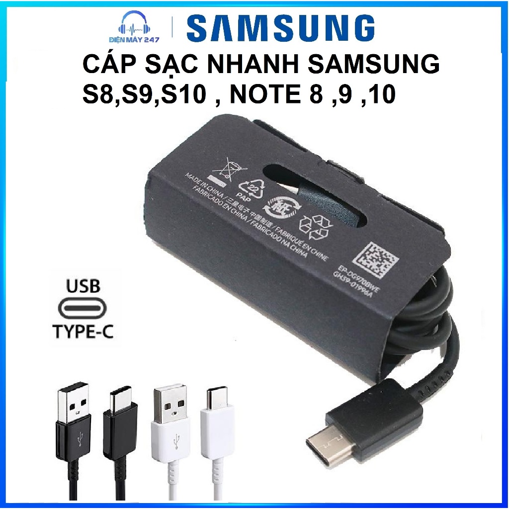 Cáp sạc Samsung S8 , S9 S10 , NOTE 8 , NOTE 9 , NOTE 10 USB - TYPEC | Shopee Việt Nam