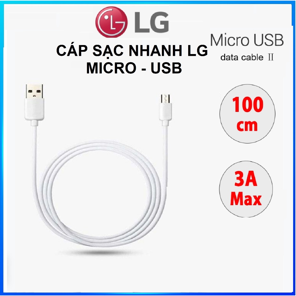 Cáp sạc nhanh LG micro - usb , hỗ trợ sạc nhanh , truyền tải dữ liệu an ...