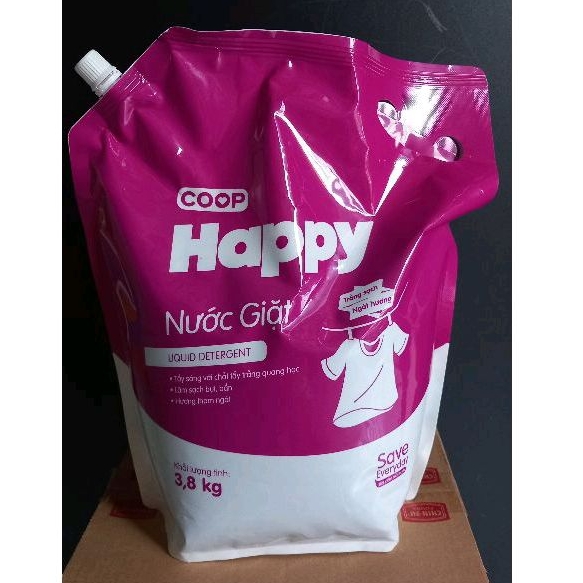 Nước giặt Coop Happy 3,8Kg | Shopee Việt Nam