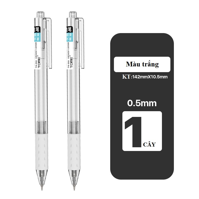 Bút bi bấm mực gel nước Eden VN mực đen đỏ xanh viết đều mực phụ kiện ...