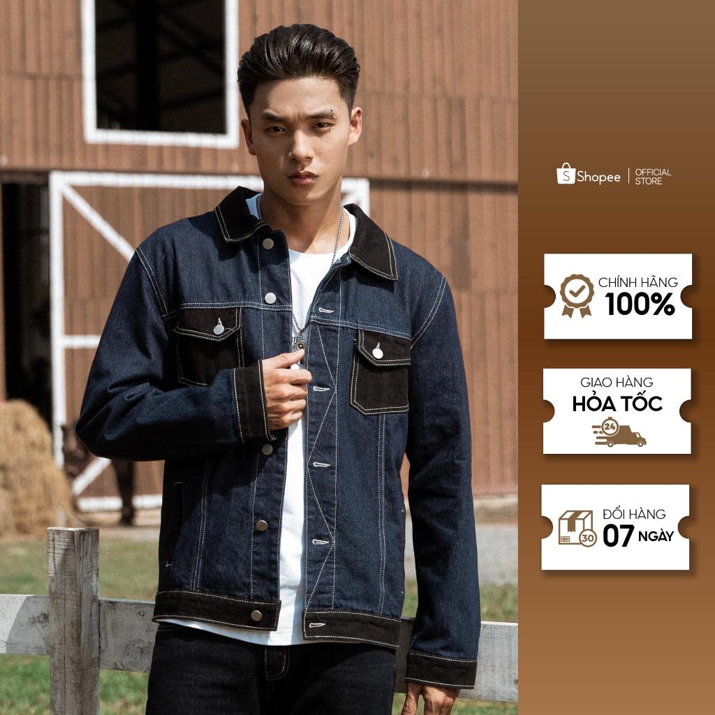 Áo khoác nam jacket Denim màu Dark Blue, Classic Indigo Denim Jacket ...
