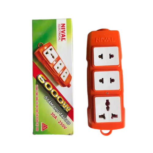 Ổ Cắm 3 lỗ NIVAL siêu chịu tải 6000W (chưa có dây) | Shopee Việt Nam