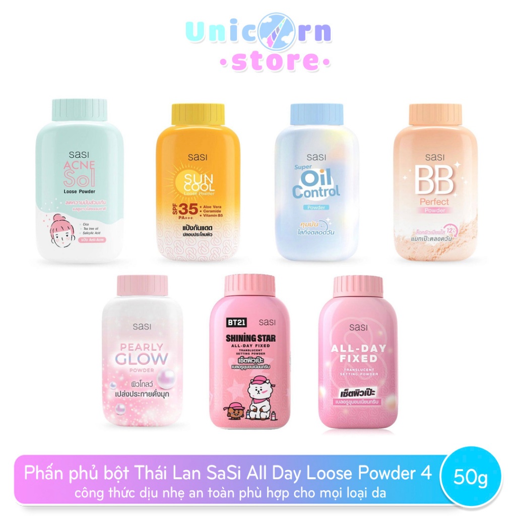 Phấn Phủ Bột Thái Lan SaSi All-Day Loose Powder 4 Công Thức Dịu Nhẹ An ...